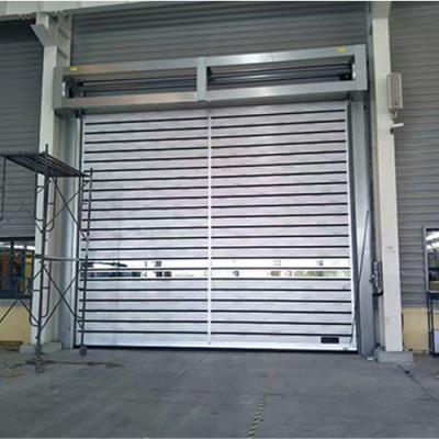 China Full View High Speed Aluminum Spiral Roll Up Shutter Door For Metal Processing Plants for sale