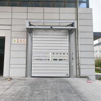 China Anti-Wind Aluminum Spiral High Speed Door Rapid Entry System Automotive Parts Facilities for sale