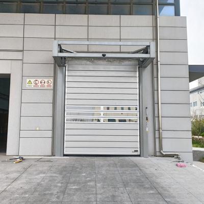 China Anti-Wind Aluminum Spiral High Speed Door Rapid Entry System Automotive Parts Facilities for sale