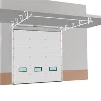 China 4.5W/m.h Heat Preservation Commercial Sectional Overhead Door For Modern Building Solutions for sale