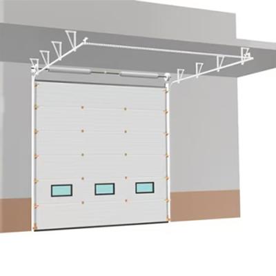 China 4.5W/m.h Heat Preservation Commercial Sectional Overhead Door For Modern Building Solutions for sale
