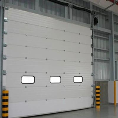 China Color-Coated-Stainless Steel Industrial Sectional Overhead Door For Utility Equipment Buildings for sale