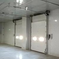 China 0.2-0.4m/s Speed Industrial Sectional Overhead Door Including Dock Seal For Express Delivery Hubs for sale