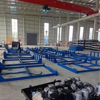 China Blue 380V Hydraulic Truck Loading Dock Leveler for Logistics Distribution Center Operations for sale