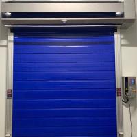 China Excellent Sealing Warehouse Freezer Doors , Blue High Speed Cold Room Doors for sale