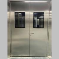 China Clean Room Prefabricated Steel Door Air Tight Interlock Single Double Swing Door For GMP Pharmaceutical Facilities for sale