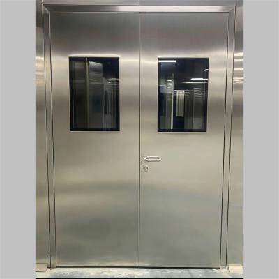 China Clean Room Prefabricated Steel Door Air Tight Interlock Single Double Swing Door For GMP Pharmaceutical Facilities for sale