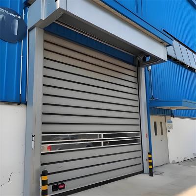 China Aluminum Roll Up Shutter Door With Servo System 0.6–1.5m/s Opening Speed For Warehouse Logistics Factory for sale