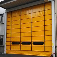 China Adjustable Operating Speed Heavy Duty Industrial PVC High Speed Folding Door for Large Openings for sale