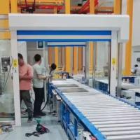 China 0.75KW-1.5KW Electronic Control System High Performance High Speed PVC Industrial Door For Production Line for sale