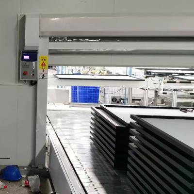 China 0.75KW-1.5KW Electronic Control System High Performance High Speed PVC Industrial Door For Production Line for sale