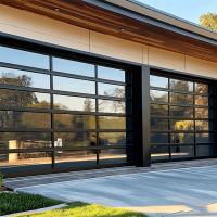 China Premium Glass Garage Doors For Car Showrooms Modern Design Visibility Smart Operation for sale
