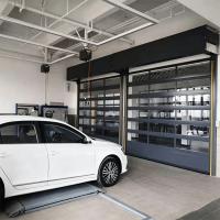 China Modern Aluminum Automatic Garage Doors With Tempered Glass For Outdoor for sale