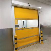 China 2.5m/s Quick-Acting PVC Industrial High Speed Roll Up Door For Forklift Traffic Passages for sale