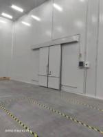 China Airtight Insulated Double Sliding Electric Cold Room Door 200mm Frozen Food Processing Facilities for sale