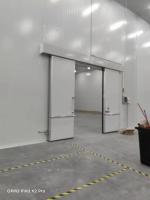 China Airtight Insulated Double Sliding Electric Cold Room Door 200mm Frozen Food Processing Facilities for sale