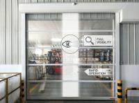 China Clear Transparent PVC Industrial High Speed Door For Production Line Operations for sale