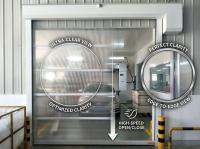 China Sensor Activated PVC Industrial High Speed Door For Automatic Car Wash Bay Access for sale