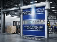 China Compact Rapid PVC Industrial High Speed Door For Freight Elevator Openings for sale