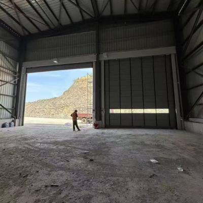 China Wind-Resistant Reinforced PVC Stacking High Speed Folding Door For Outdoor Dock Openings for sale