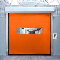 China Anti-Collision Breakaway Auto-Reset PVC High Speed Zipper Door For Forklift Traffic Openings for sale
