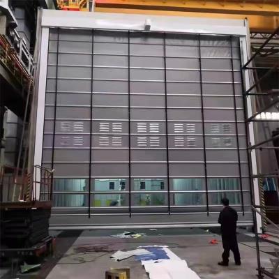 China Corrosion Resistant Stainless Steel Frame PVC Stacking High Speed Folding Door For Washdown Facilities for sale