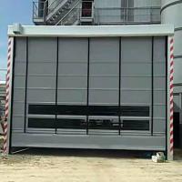 China Insulated Thermal PVC Curtain Stacking High Speed Folding Door For Cold Storage Corridor Access for sale
