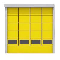 China Insulated Thermal PVC Curtain Stacking High Speed Folding Door For Cold Storage Corridor Access for sale