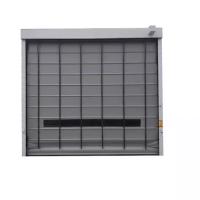 China Insulated Thermal PVC Curtain Stacking High Speed Folding Door For Cold Storage Corridor Access for sale
