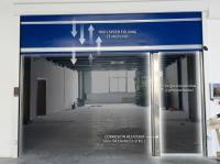 China Corrosion Resistant Stainless Steel Frame PVC Stacking High Speed Folding Door For Washdown Facilities for sale