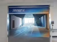 China Corrosion Resistant Stainless Steel Frame PVC Stacking High Speed Folding Door For Washdown Facilities for sale