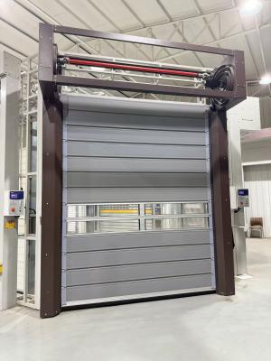 China Thermal Insulation Performance Spiral High Speed Door 43mm PU Core Energy Saving Access for sale