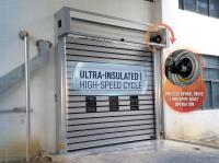 China Turbo Spiral Lifting System Aluminum High Speed Door 1.5m/s Rapid Opening Industrial Access for sale
