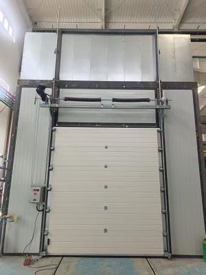 China Space-Saving Vertical-Opening Industrial Sectional Overhead Door with 24dB Sound Insulation for Mezzanine Loading Zones for sale