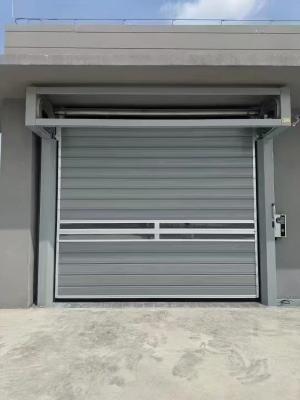 China Beaufort 10 Wind Resistance Spiral High Speed Door with Rigid Aluminum Panels and 40mm Insulated Panels for sale
