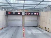 China Beaufort 10 Wind Resistance Spiral High Speed Door with Rigid Aluminum Panels and 40mm Insulated Panels for sale