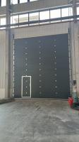 China Integrated Pedestrian Door Industrial Sectional Overhead Door with Wind Resistance Level 7-8 and Sound Insulation 24dB for High-Traffic Warehouses for sale