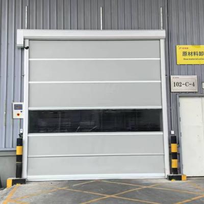 China Lint-Sealed PVC High Speed Door with 0.8-2.0 m/s Opening Speed and Side Brush Seals for Cleaner Textile Workshops for sale