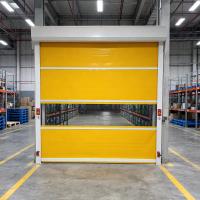 China Sensor-Interlocked PVC Industrial High Speed Door with 0.8-2.0 m/s Opening Speed and DSP Servo System for sale