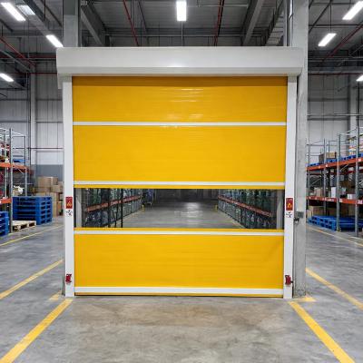 China Sensor-Interlocked PVC Industrial High Speed Door with 0.8-2.0 m/s Opening Speed and DSP Servo System for sale