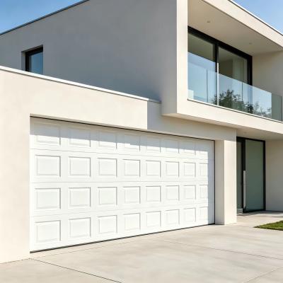 China Insulated Sectional Garage Door with Full Perimeter Sealing, 40 mm Polyurethane Insulated Panels, and 1.5 mm Embedded Steel Reinforcement for sale