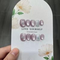 China 10Pcs Handmade Fake Nails Trending Design Wearable Artificial Press On Nails for sale