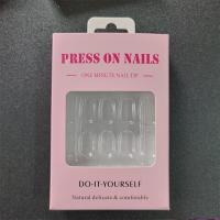 China Luxury Custom Pink Press On Nail Packaging Paper Fake Nail Packaging Boxes for sale