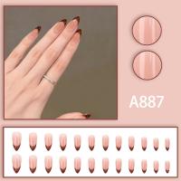 China Hot Selling 24 Pcs French Style Press on Nails Private Label Artificial Fingernails Wholesale for sale