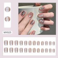 China Red 3D Cat Eye Nails 24pcs ABS Short Almond Acrylic Nails ODM for sale