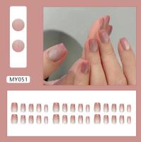 China Red 3D Cat Eye Nails 24pcs ABS Short Almond Acrylic Nails ODM for sale