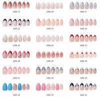China Custom Acrylic Press On Nails Medium Almond Acrylic Nails Nude Color Fingernails for sale