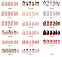 China Custom Acrylic Press On Nails Medium Almond Acrylic Nails Nude Color Fingernails for sale