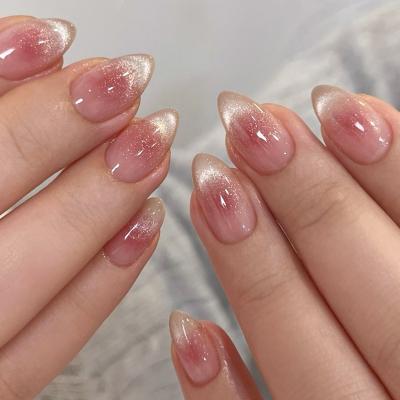 China OEM ODM Almond Fake Nails ABS Ombre Press On Nails Short MSDS for sale