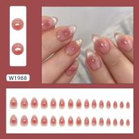 China OEM ODM Almond Fake Nails ABS Ombre Press On Nails Short MSDS for sale